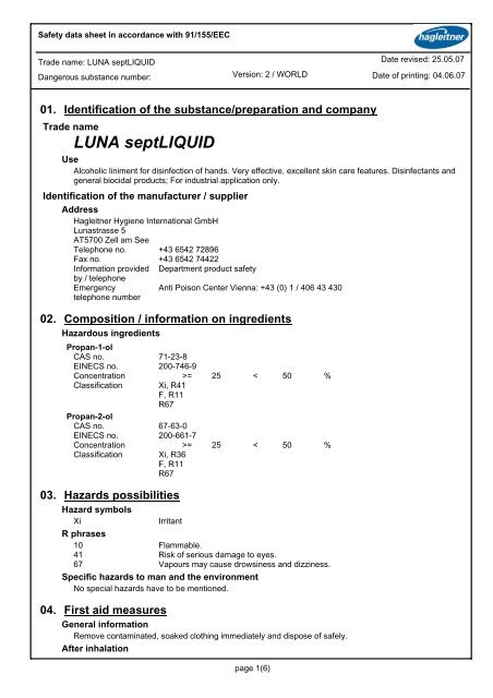 LUNA septLIQUID - Hagleitner