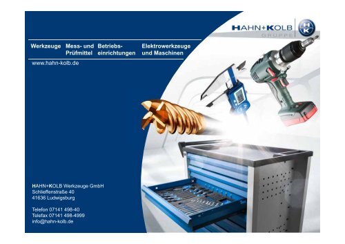 HK Firmenpraesentation 2013 - HAHN+KOLB Werkzeuge GmbH