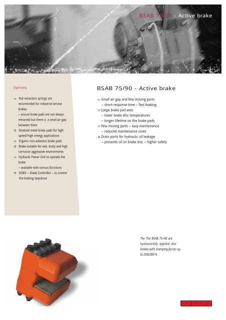BSAB 75/90 - Active brake