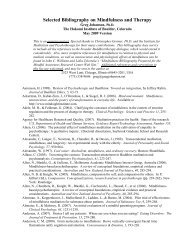 AN APPLICATION OF THE SENSITIVITY CYCLE - The Hakomi Institute