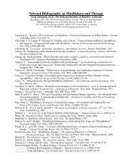 AN APPLICATION OF THE SENSITIVITY CYCLE - The Hakomi Institute