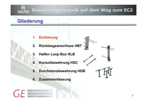 Gliederung Bewehrungstech