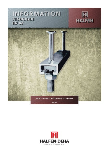 RAILS-INSERTS BÉTON HZA DYNAGRIP - Halfen