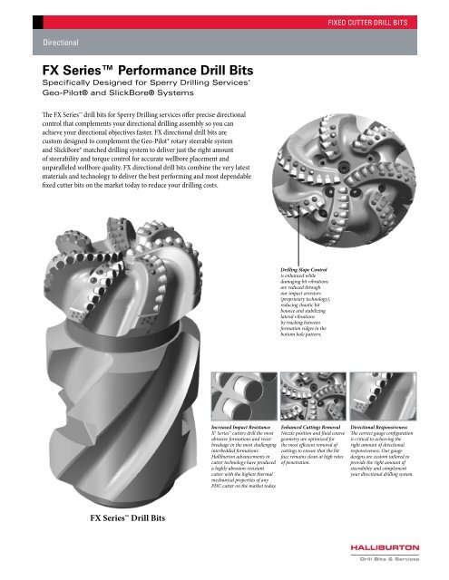 FX Series™ Performance Drill Bits - Halliburton
