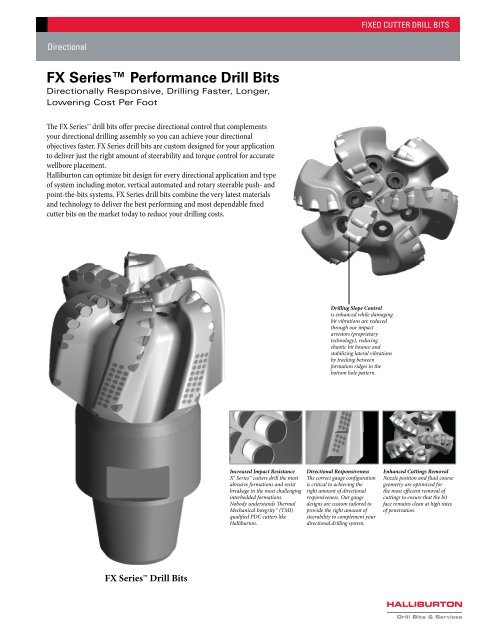 FX Series™ Performance Drill Bits - Halliburton