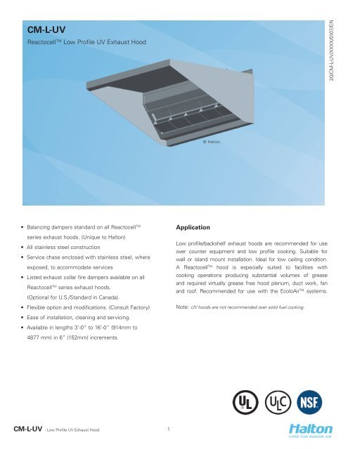 CM-L-UV - Halton Company