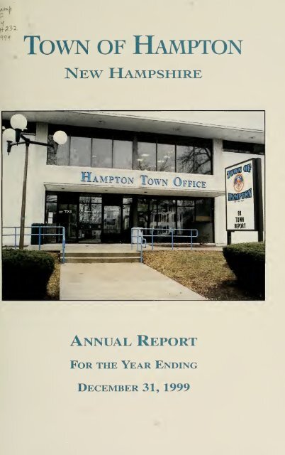 Annual report of the Town of Hampton, New Hampshire
