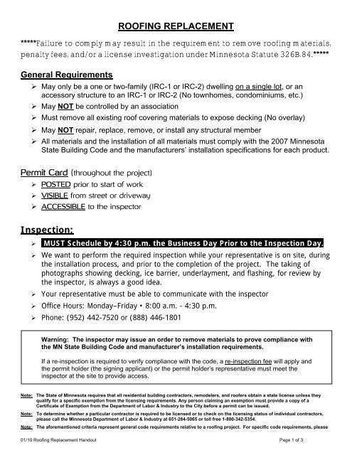 Roofing Replacement Checklist