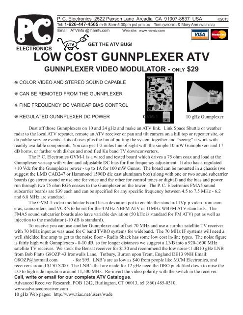 LOW COST GUNNPLEXER ATV - PC Electronics