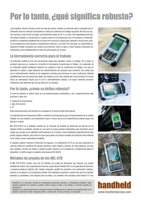 Por lo tanto, ¿qué significa robusto? - Handheld