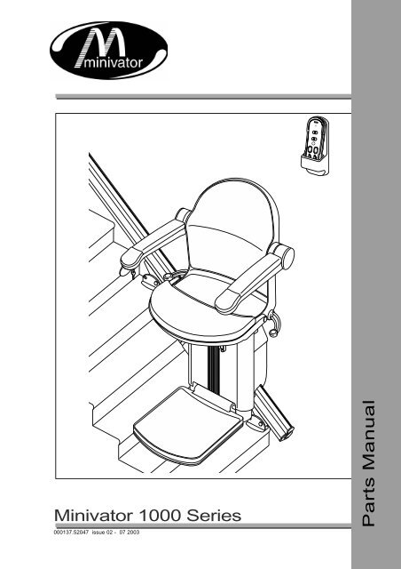 MINIVATOR HUMMINGBIRD parts manual - Handicare AS