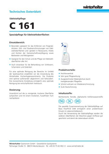 Technisches Datenblatt