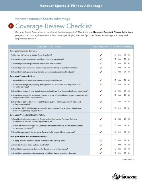 Amateur Sports Customer Risk Review Checklist 114-1241