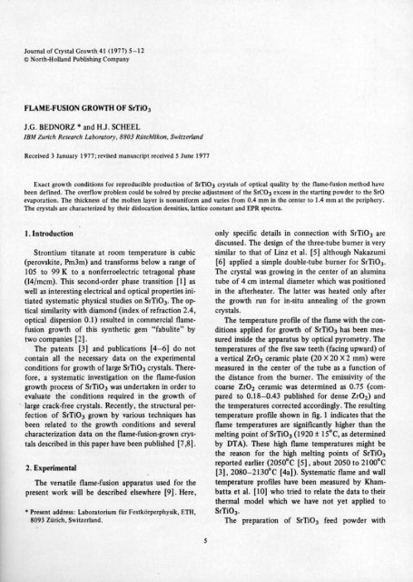 Journal of Crystal Growth 41 (1977) 5- 12 - About HJ Scheel