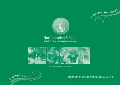 Supplementary Brochure 2012-13 - Hardenhuish School