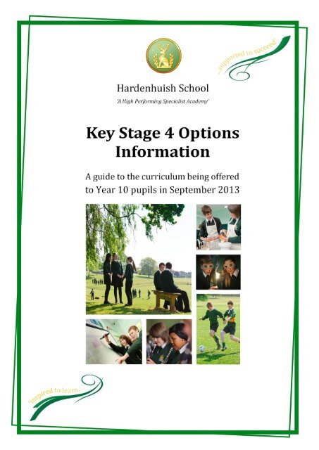 Key Stage 4 Options Information Booklet 2013 - Hardenhuish School
