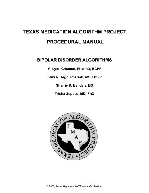 Bipolar Disorder (Texas Medication Algorithm Project) - Harding ...