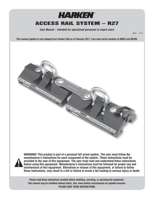 ACCESS RAIL SYSTEM – R27 - Harken