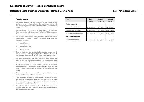 Stock Condition Survey Stock Condition Survey - Harlow Council