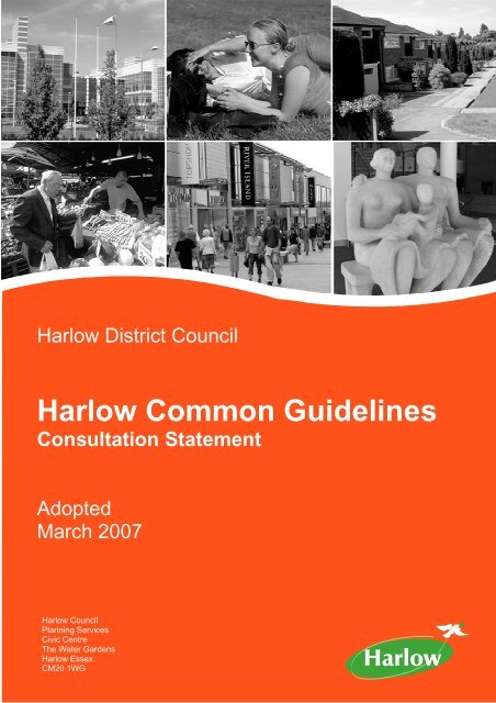 Harlow Common Guidelines Consultation Statement - Harlow Council