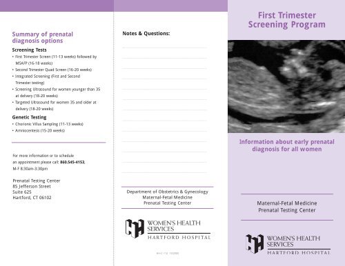 First Trimester Screening Program