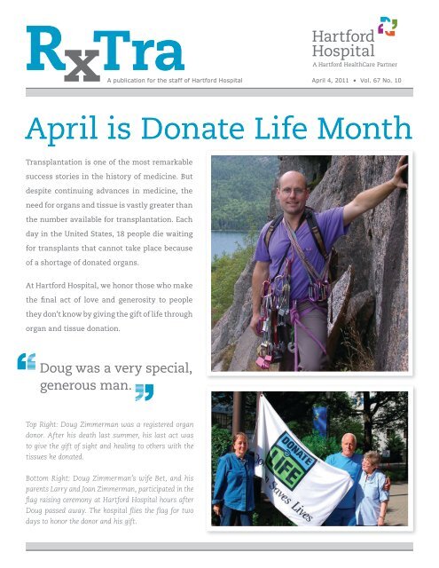 Rxtra - A publication for the staff of Hartford Hospital, April 4, 2011