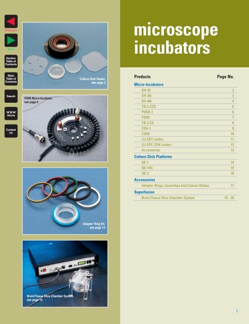 micro-incubators - Harvard Apparatus