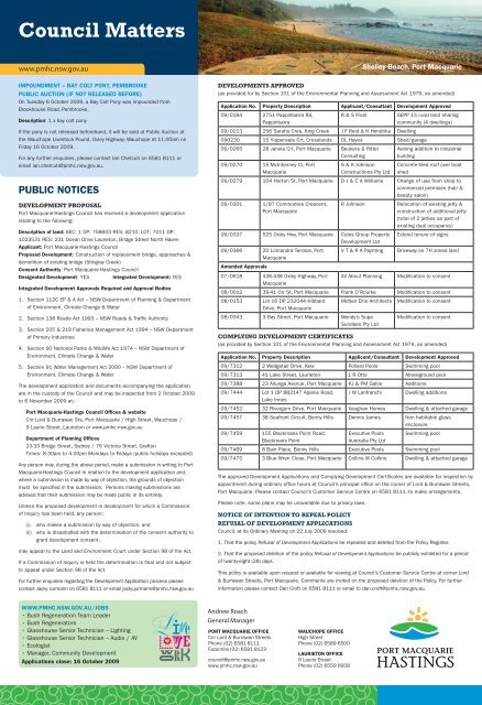 Council Matters - Hastings Council