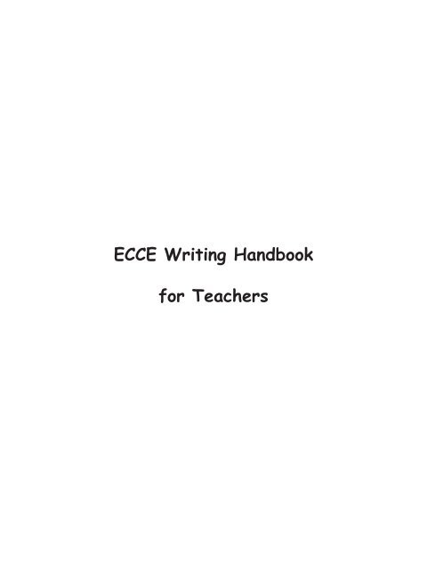 ECCE Writing Handbook for Teachers - Hellenic American Union