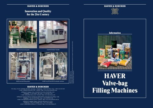 HA VER Valve-bag Filling Machines - Haver Filling Systems, Inc.