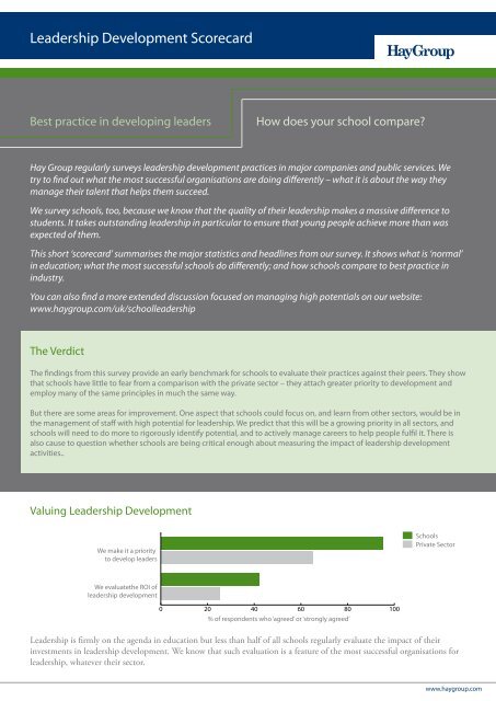 Leadership Development Scorecard - Hay Group