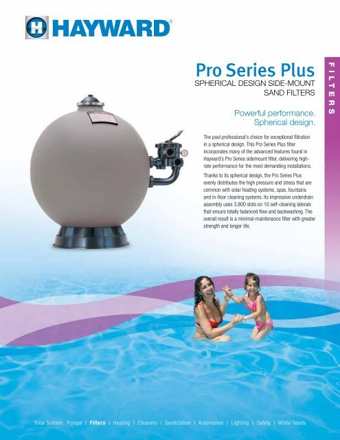 Pro-Series™ Plus Side-Mount Sand Filters (LITPROPL11) - Hayward