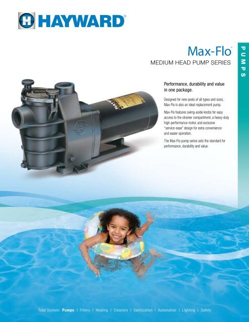 Max-Flo® Medium Head Pump Series - Sell Sheet - Hayward