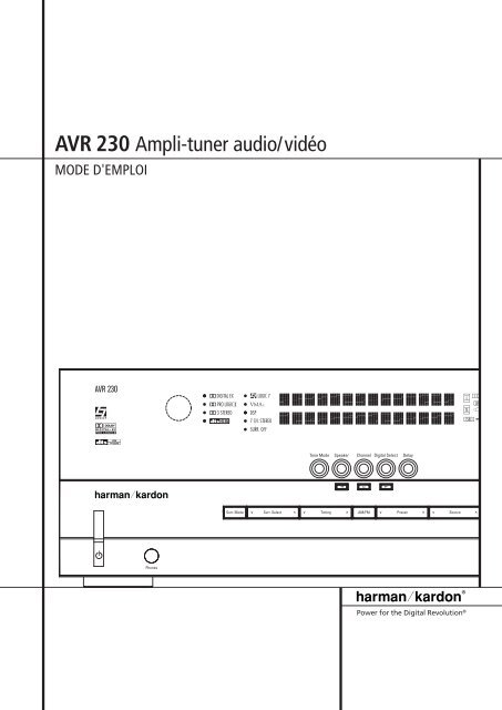 AVR 230 Ampli-tuner audio/vidéo - Hci-services.com