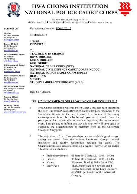 GUIDELINES FOR COMMENDATION LETTERS