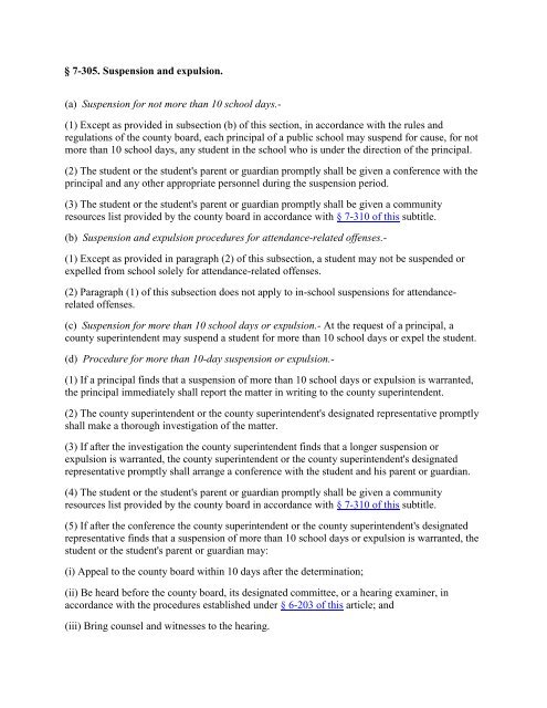 In School Suspension Rules