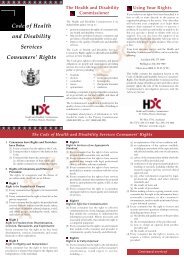The Code of Health and Disability Services Consumers' Rights (leaflet)