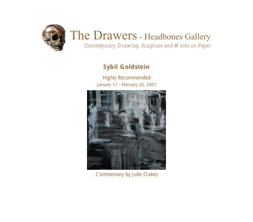 Sybil Goldstein Catalog - Headbones Gallery
