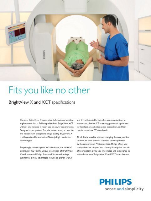 BrightView X and XCT specifications - Philips Healthcare