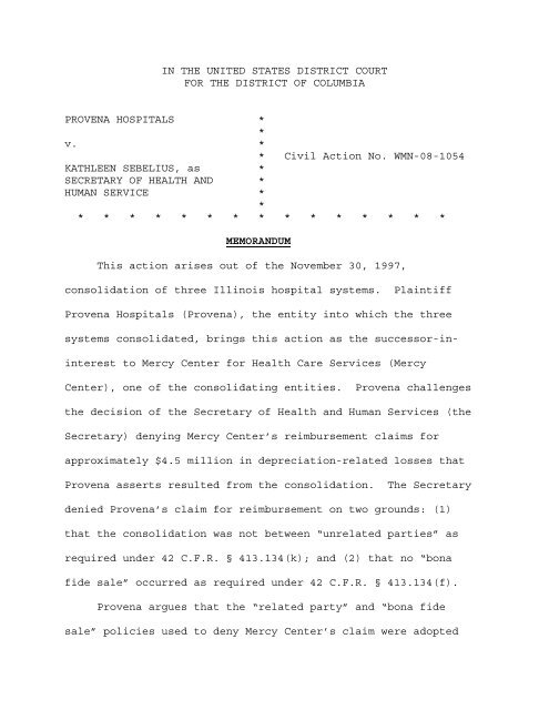 provena - The American Health Lawyers Association