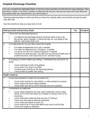 CMS Discharge Checklist - URAC