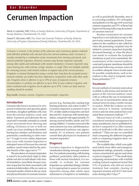 Cerumen Impaction - HealthPlexus.net