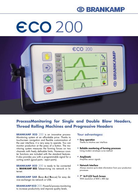 ProcessMonitoring for Single and Double Blow ... - BRANKAMP