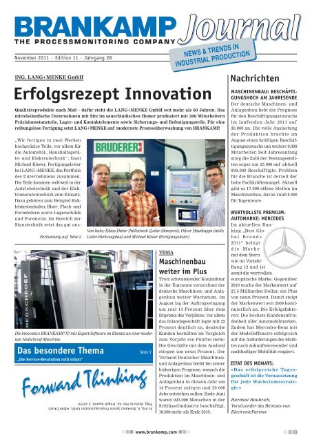 erfolgsrezept innovation - BRANKAMP