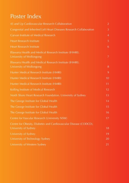 Poster Index - National Heart Foundation
