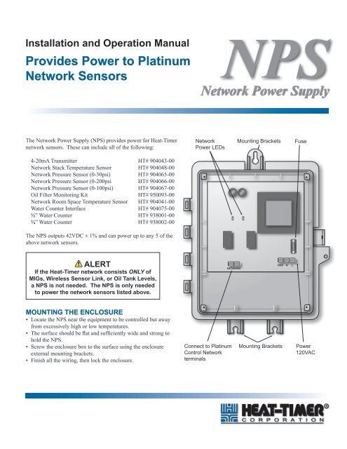 Network Power Supply (NPS) Manual - Heat-TimerÂ® Corporation