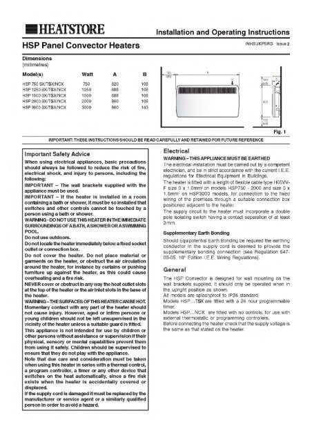 Hsp Sxinstructions Issue2pdf19 Mb Heatstore