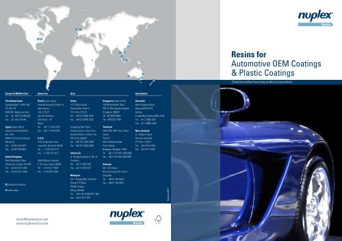Resins for Automotive OEM Coatings & Plastic Coatings - Hedinger