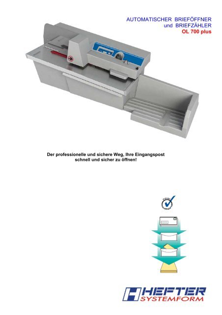 Prospekt OL 700 plus - HEFTER Systemform