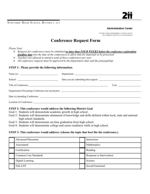 Conference Request Form